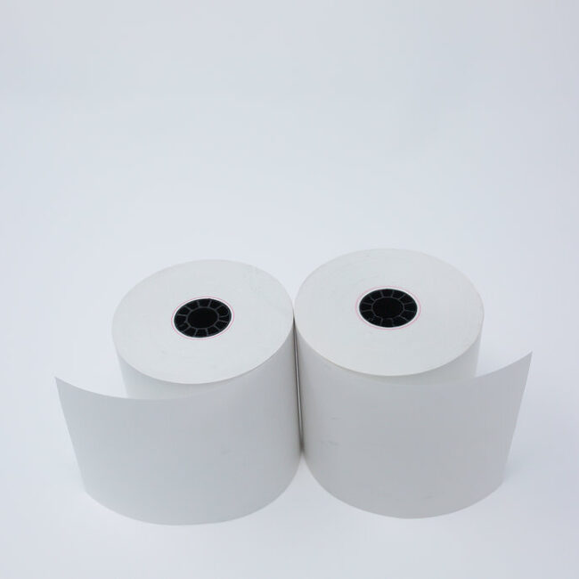 3 1/8” x 375’ Thermal Roll Paper - 1”ID - 16 rolls/case (55 gram-KIOSK ...